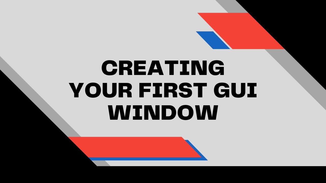 Creating Your First GUI Window | Java Swing