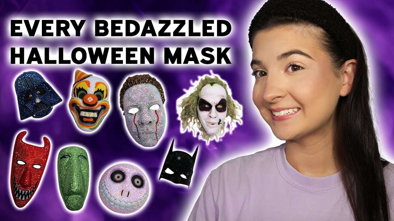 Every Halloween Mask I Bedazzled This Year!