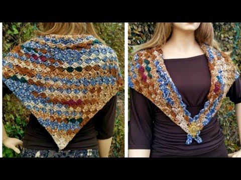 Learn Easy Crochet C2C Shawl / Beginner Friendly Corner to Corner Stitch / Bag O Day Crochet