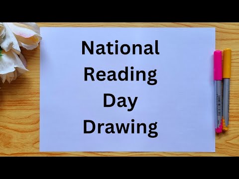 National Reading Day Drawing / Vayana Dinam Poster / Vayana Dinam Drawing / Reading Day Poster