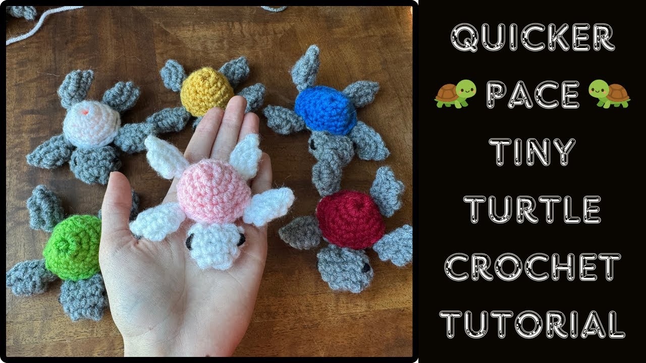 Quick Paced Crochet Tiny Turtle Tutorial | Non-Beginner Mini Turtle Pattern