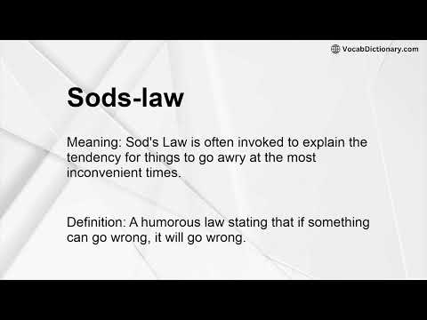 Sods-law Meaning