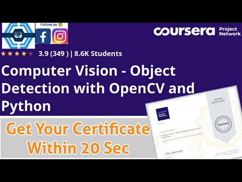 Computer Vision - Object Detection with OpenCV and Python - Coursera | Coursera Project Network |