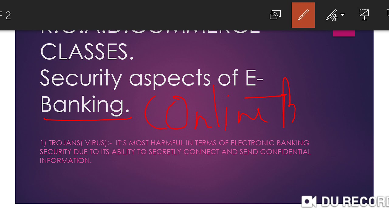 Security aspects of E-Banking.