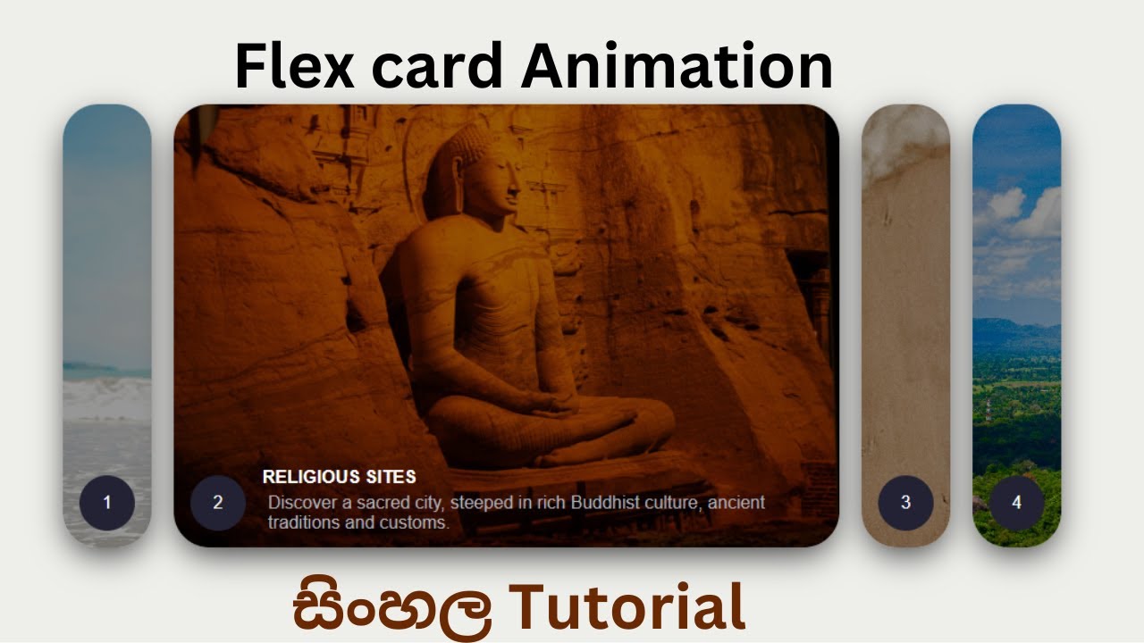 How To make Flex Card Animation Using Html and CSS/step by step Tutorial