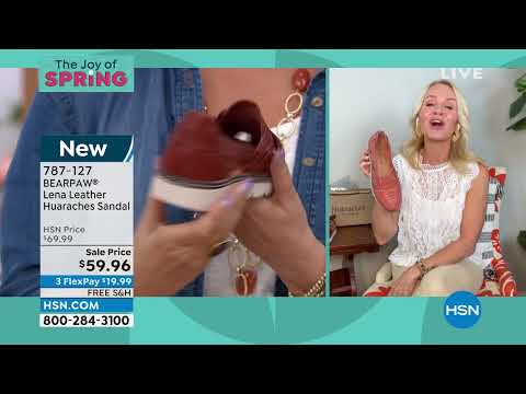BEARPAW Lena Leather Huaraches Sandal