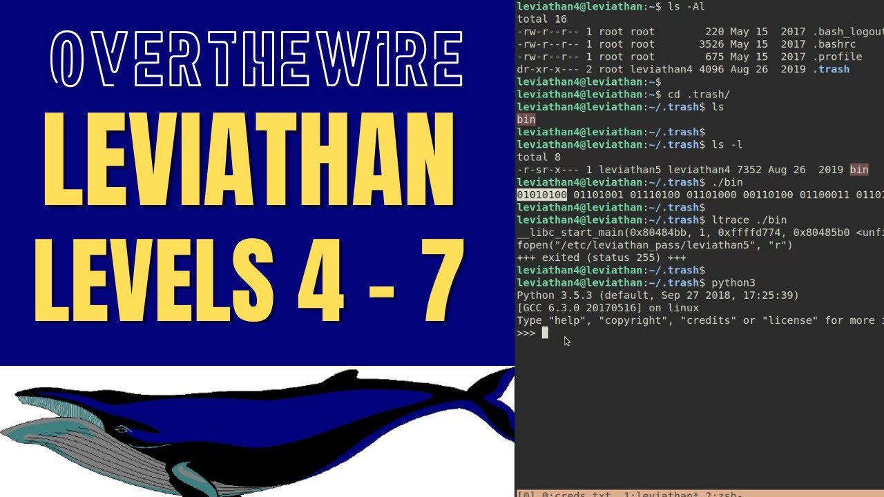 OverTheWire: Leviathan Walkthrough: Levels 4 - 7 (Finale)