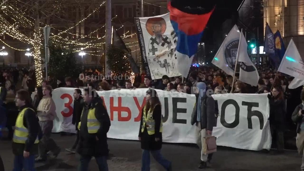 Thousands rally in Serbia capital against crackdown on student-led protests