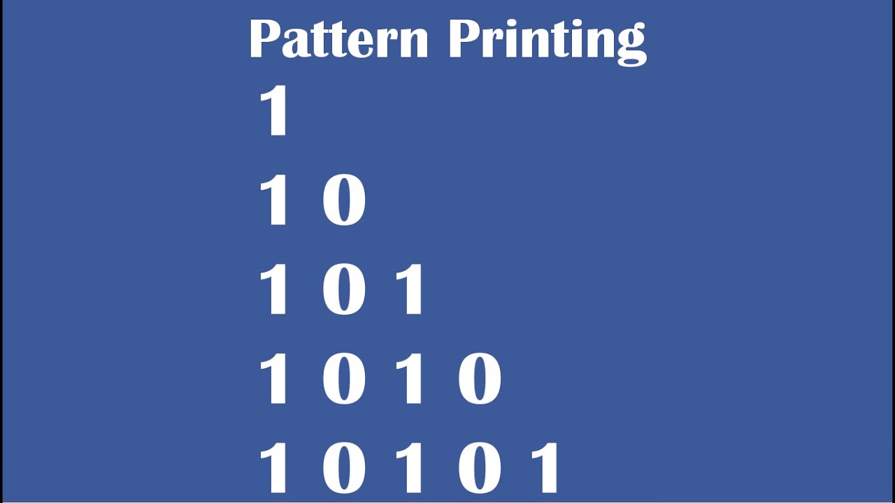 C Practical and Assignment Programs-Pattern Printing 5