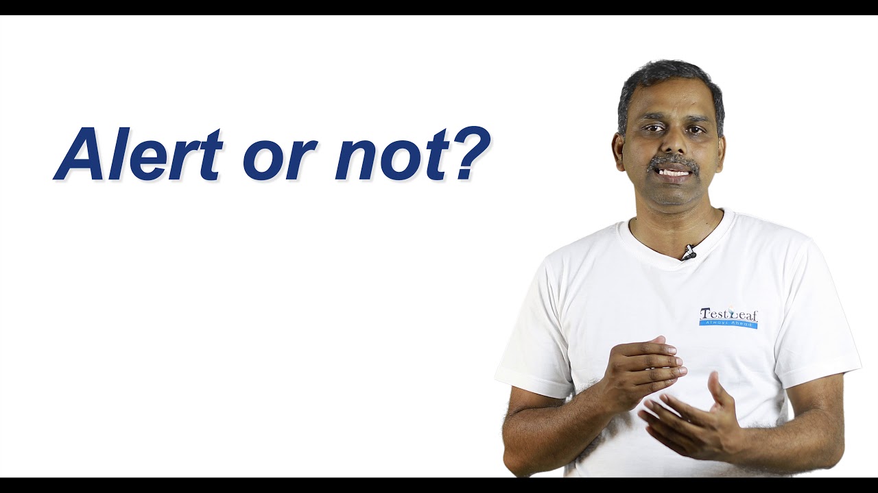 Handle JavaScript Alerts Using Selenium WebDriver?