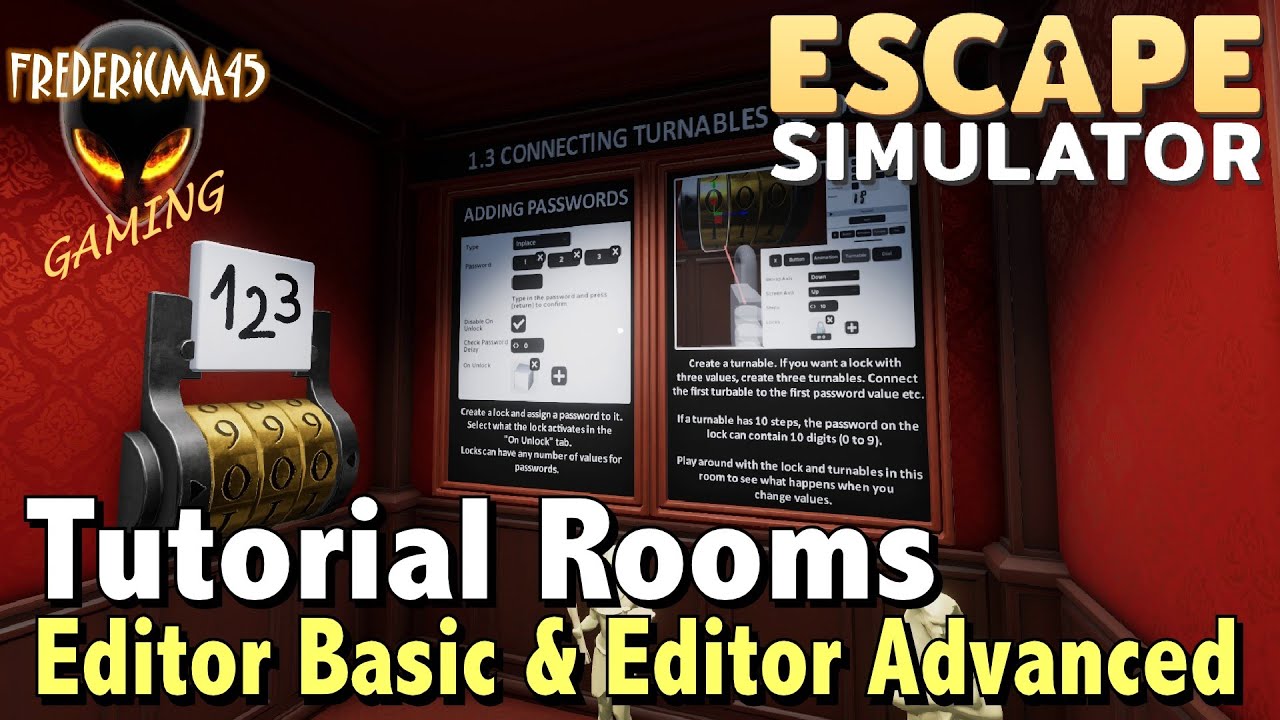 Escape Simulator TUTORIAL ROOMS Presentation : Editor Basic & Editor Advanced