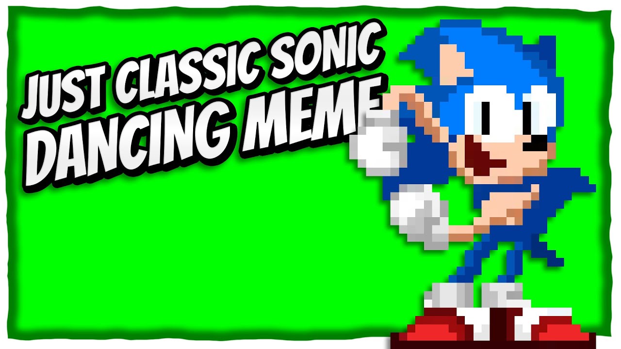 Classic Sonic dancing meme Green Screen animation
