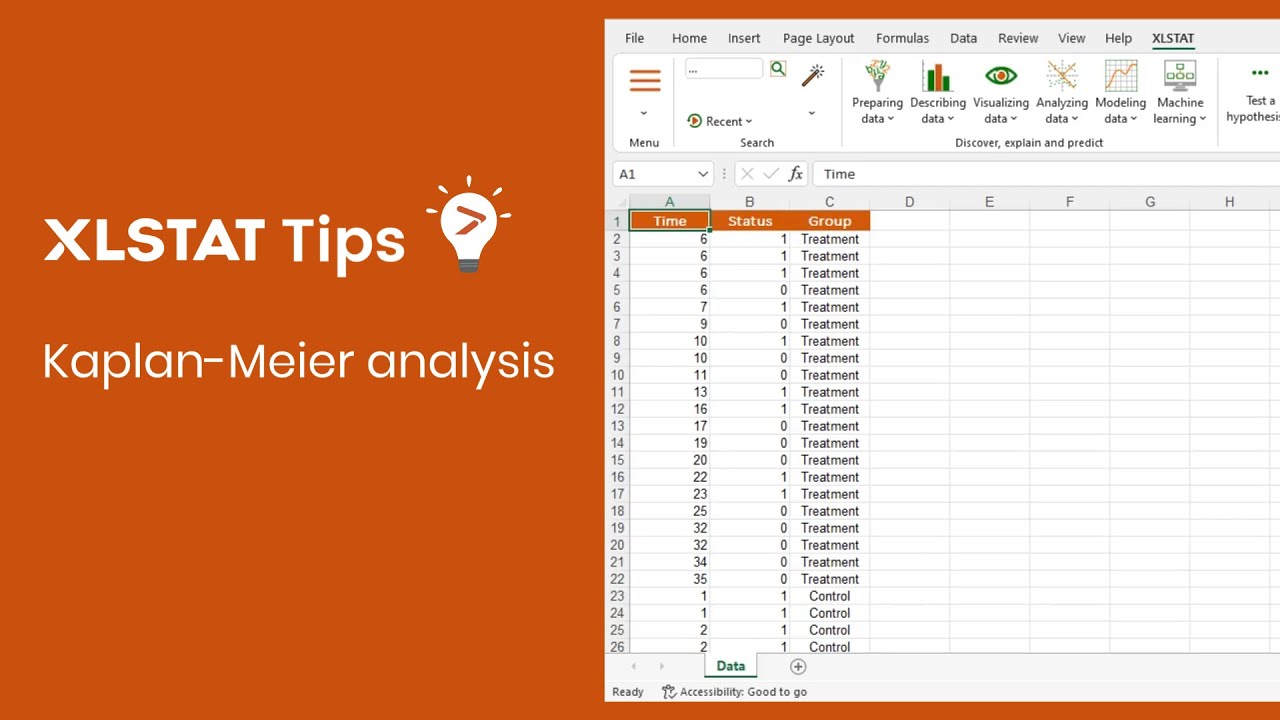 Kaplan Meier analysis in Excel - XLSTAT Tips