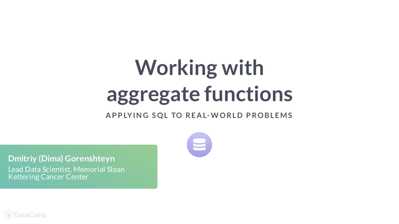 SQL Tutorial: Working with aggregate functions