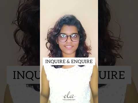 Difference between 'inquire' & 'enquire' | Euphoria Language Academy | Silpa S.