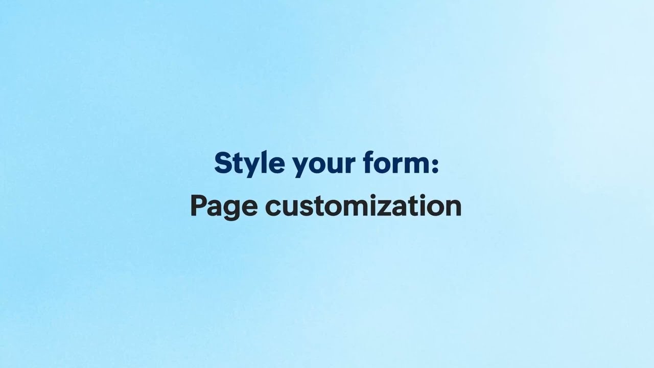 Style your multi-page forms | Page Customization in Zoho Forms