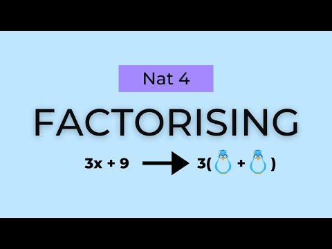 Factorising (Common Factor) - Nat 4 Maths