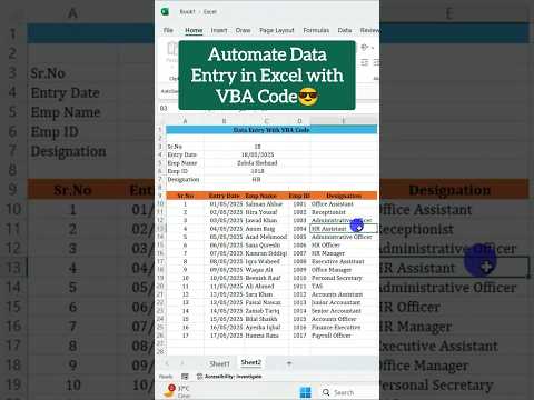 Do Data entry by using Macros in Excel #macros #vba #excel