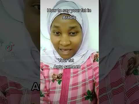 How to say you are fat in Arabic