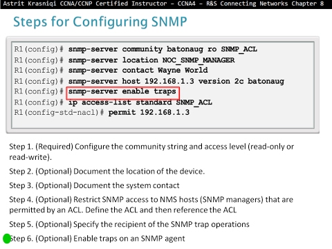 8.2 SNMP (CCNA 4: Chapter 8: Monitoring the Network)