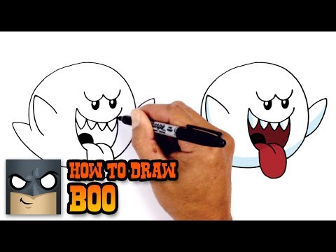 How To Draw Boo easy || Super Mario Bros – I'm Youtuber – Follow my ...