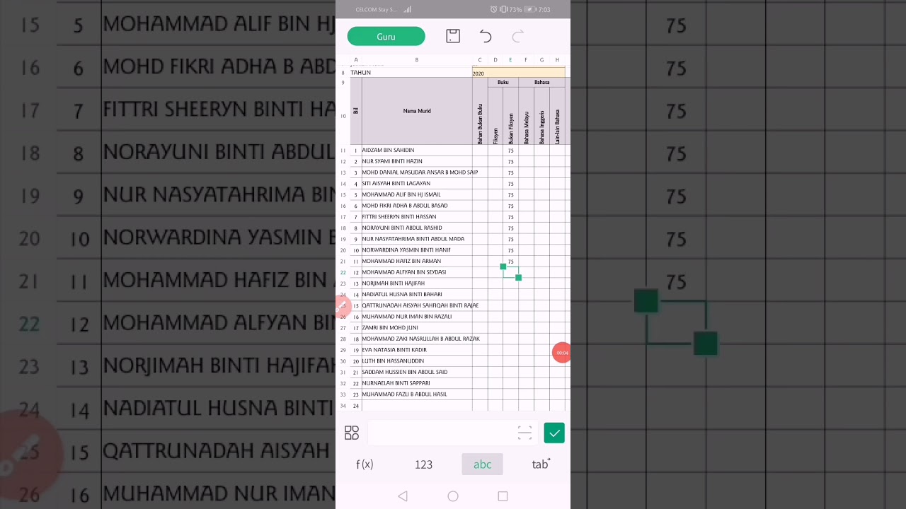 Borang excel NILAM, Offline, Pelaporan Bacaan oleh Guru Kelas /GPM/KPN/PPSS semasa #PKPBD #COVID19