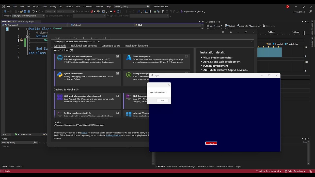 WinForms with Visual Basic inside Visual Studio 2022 | VB.Net Getting Started