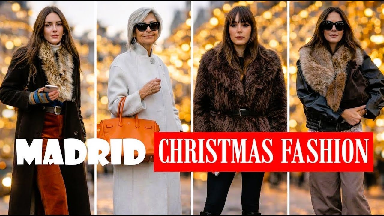 Luxury & Style in Madrid 4K | Best Street Style Looks from Madrid Winter 2026 🎄✨