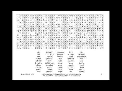 1500+ Free English Wordsearch PDF released