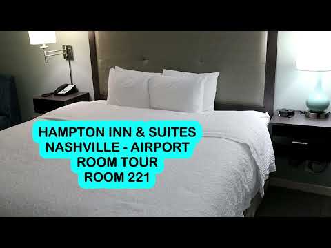 HAMPTON INN &SUITES NASHVILLE TENNESSEE AIRPORT|TRAVEL VLOGGERS|PARK AND FLY|HILTON HOTEL AMENITIES