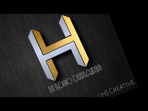 how to make a logo design letter H || application pixellab