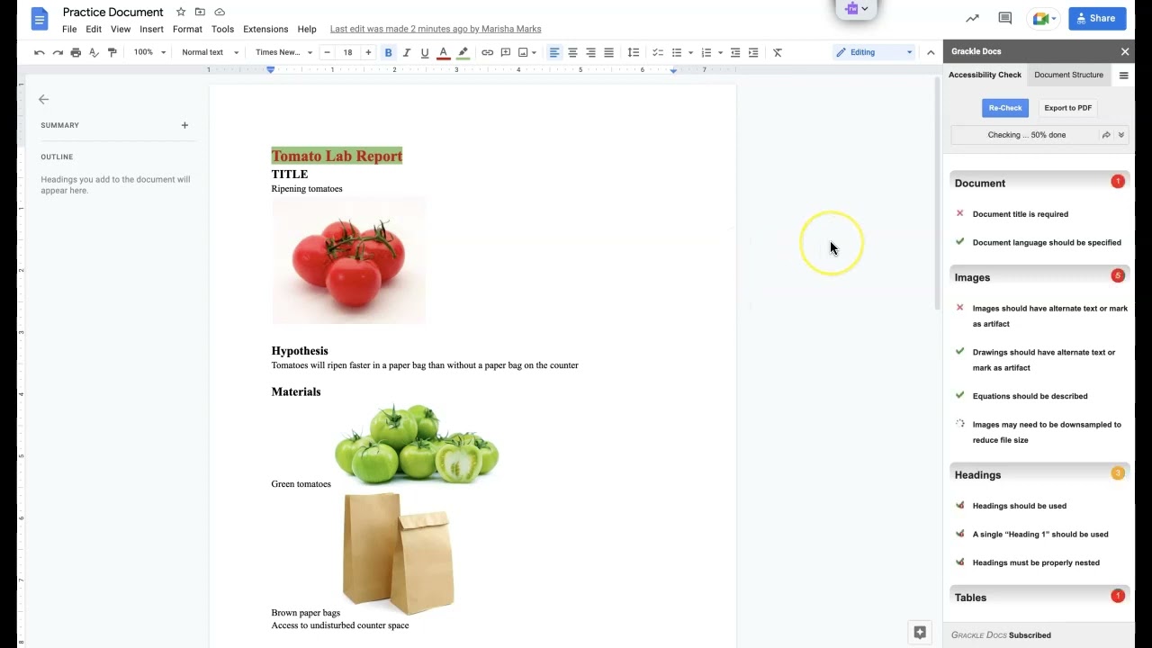 Grackle in Google Docs