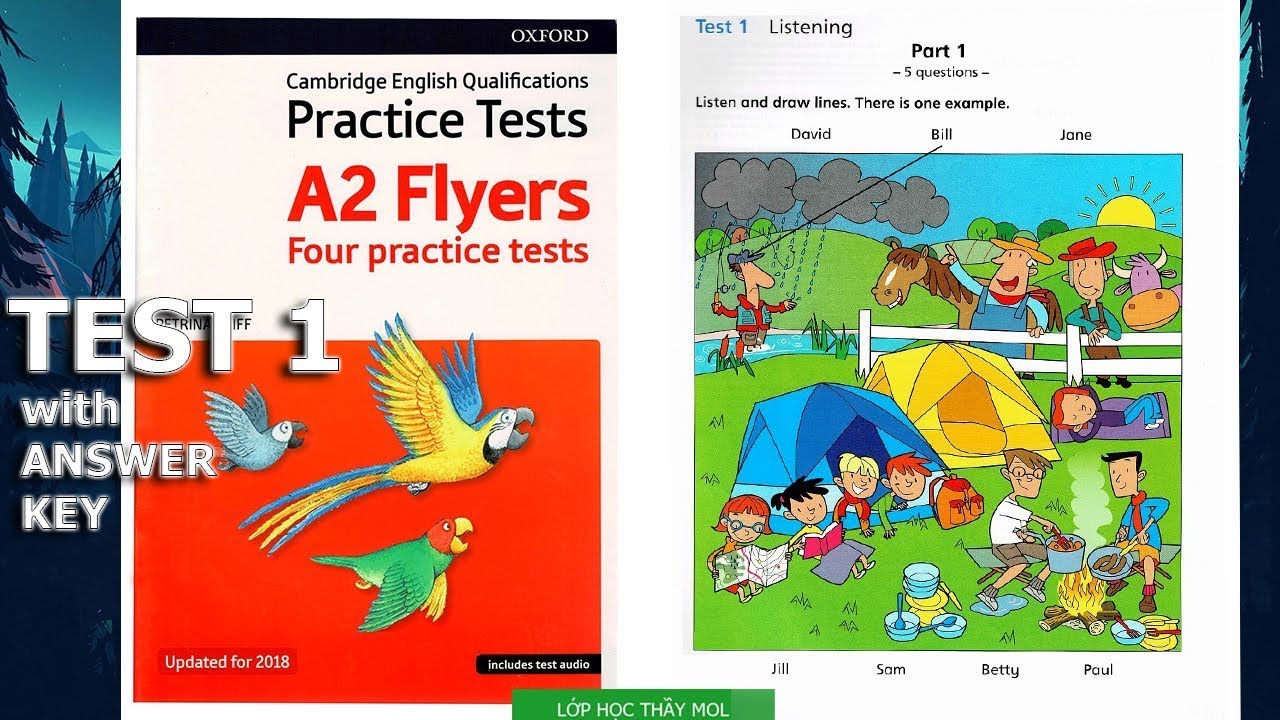 Flyers OXFORD Four Practice Tests - Listening Test 1 | Lớp Học Thầy Mol