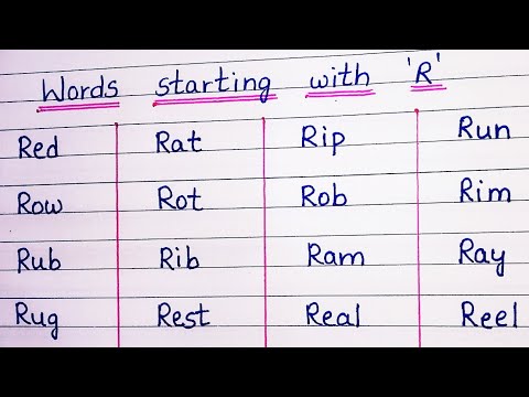 30+ Words starting with 'R' Words that start with 'R' Letter 'R' Words 30+ 'R' Letter Words