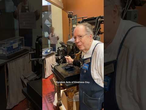 Howard prints some kindness for Random Acts of Kindness Day (February 17)
