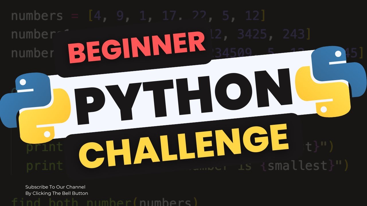 Python EASY CODE Challenge (Beginner Python Tutorial)