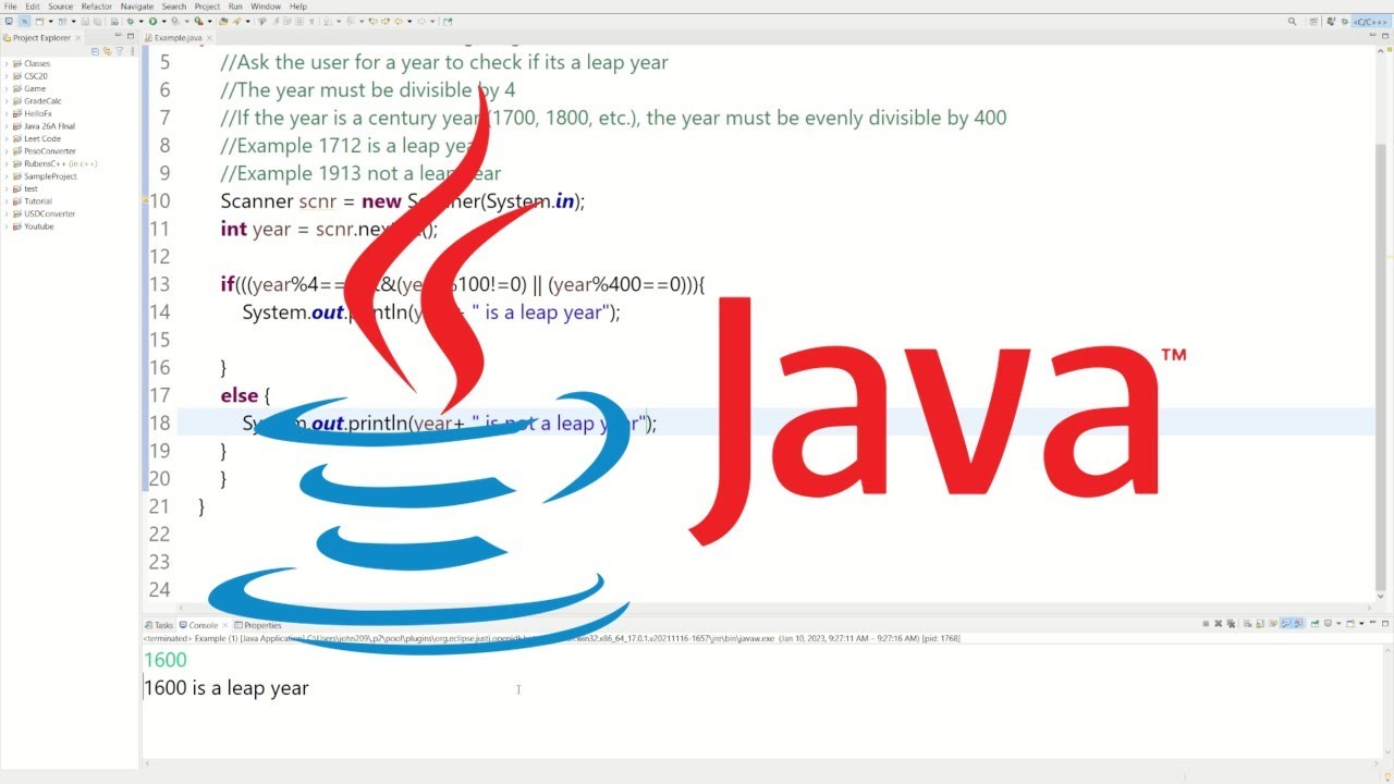 Leap year Java / How to Tutorial