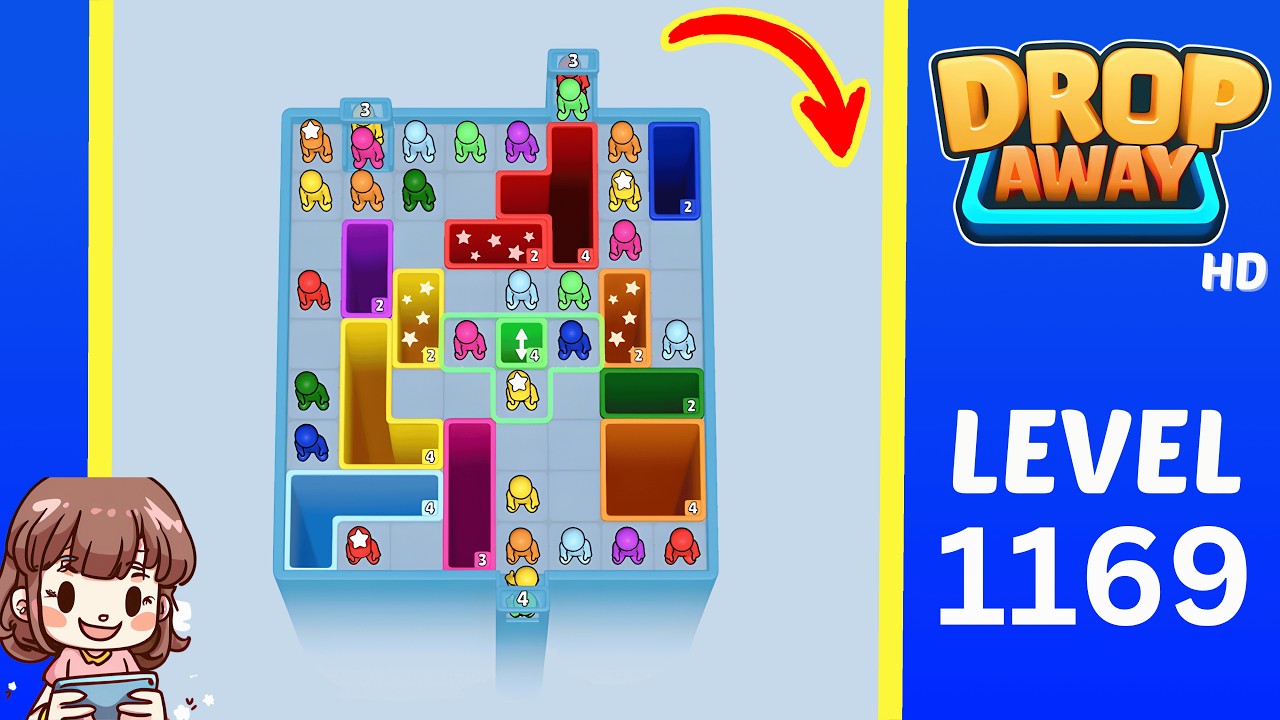 Drop Away Level 1169 Solution Walkthrough