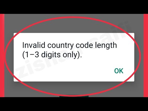 Fix Invalid country code length (1-3 digits only) problem solve in WhatsApp