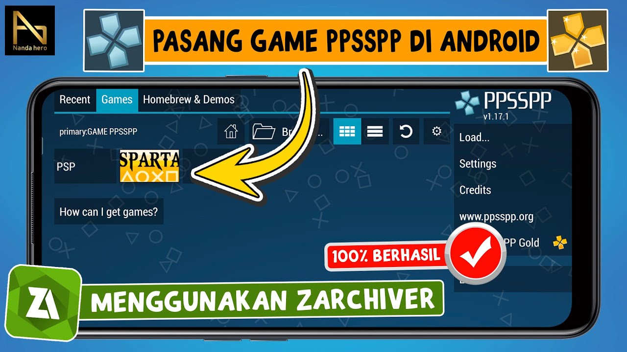 CARA PASANG GAME DI PPSSPP ANDROID DENGAN ZARCHIVER
