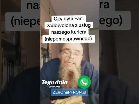 Czy była Panizadowolona z usługnaszego kuriera (niepełnosprawnego)