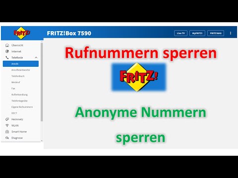 Anonyme und andere Rufnummern auf der FritzBox sperren / Bereiche sperren