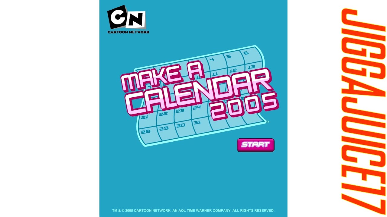 Cartoon Network - Make a Calendar 2005 Flash Game (No Commentary)