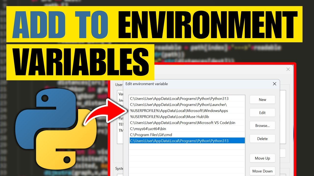 How To Add Python To Path Environment Variables (Windows 11)