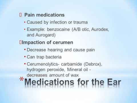 Pharmacology Basics: Otic Medication