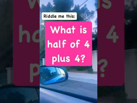 what is the half of 4 plus 4? #tricks #puzzle #puzzlegame #subscriberkaisebadhaye #subscribe #funny