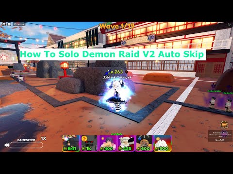 Roblox - How To Solo Demon Raid M2 Auto Skip - All Star Tower Defense | Mizuki Yukino