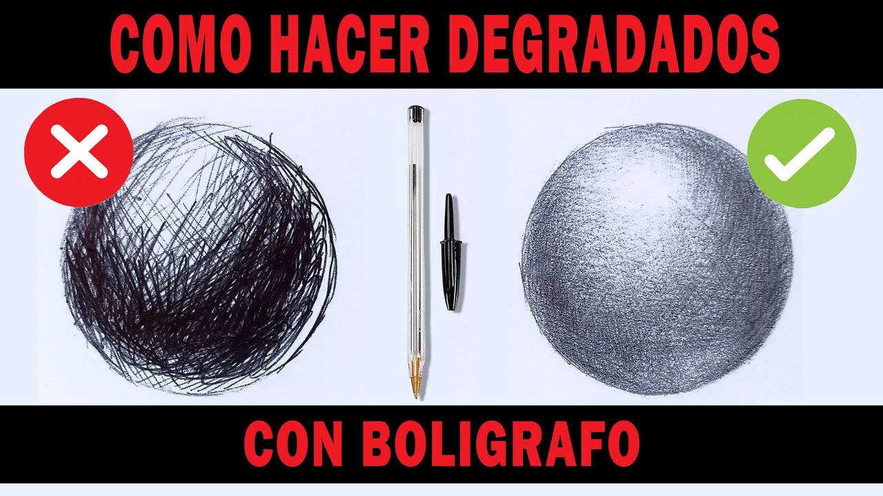 ✅Como hacer DEGRADADOS CON BOLIGRAFO para DIBUJO REALISTA | Esteban Arts