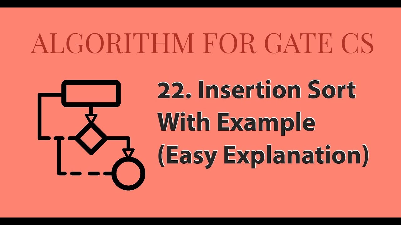 22 - Insertion Sort in 8 Minutes | Step-Wise Explanation with Example | Sorting Algorithm | Gate CSE