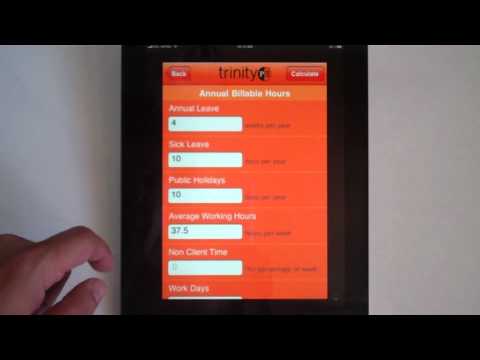 How to calculate the agency salaries using the TrinityP3 Resource Rate Calculator iPhone App